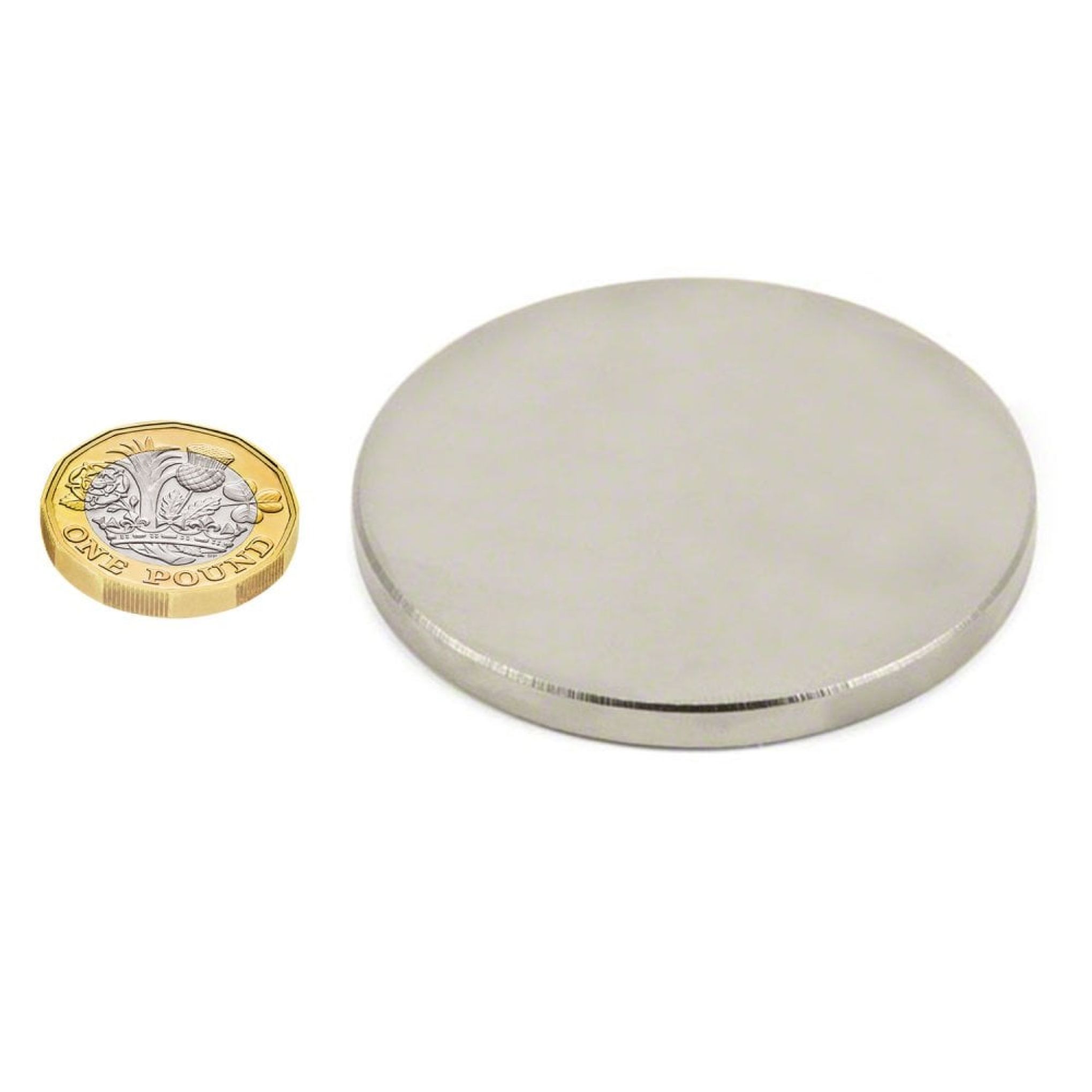 60mm dia x 5mm thick N42 Neodymium Magnet - 22.7kg Pull